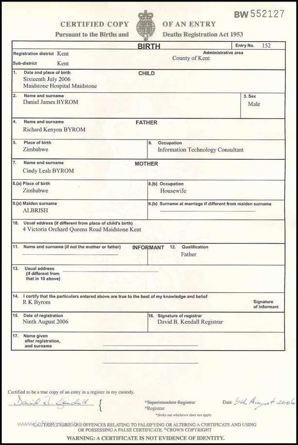 How To Get A Birth Certificate Reference Number In Uk